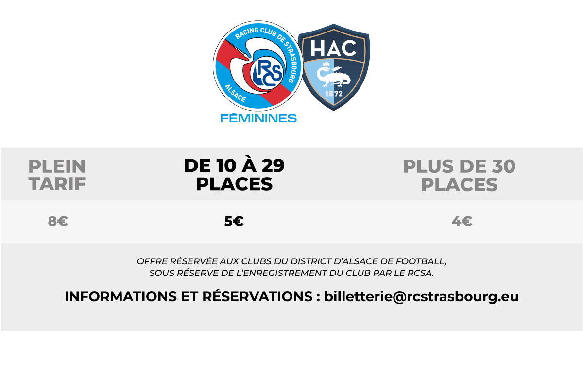 OFFRES BILLETTERIE ARKEMA PREMIÈRE LIGUE | RC Strasbourg